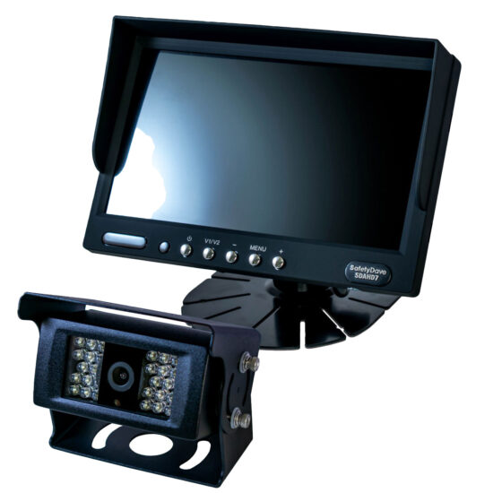 RV Dash Kit: Monitor 7" 2CH Dash + Camera Square Black Heavy Duty 120 ...