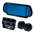 RV Mirror Kit: Monitor 7" Mirror Quad + Camera Dual Black, LH Side ...