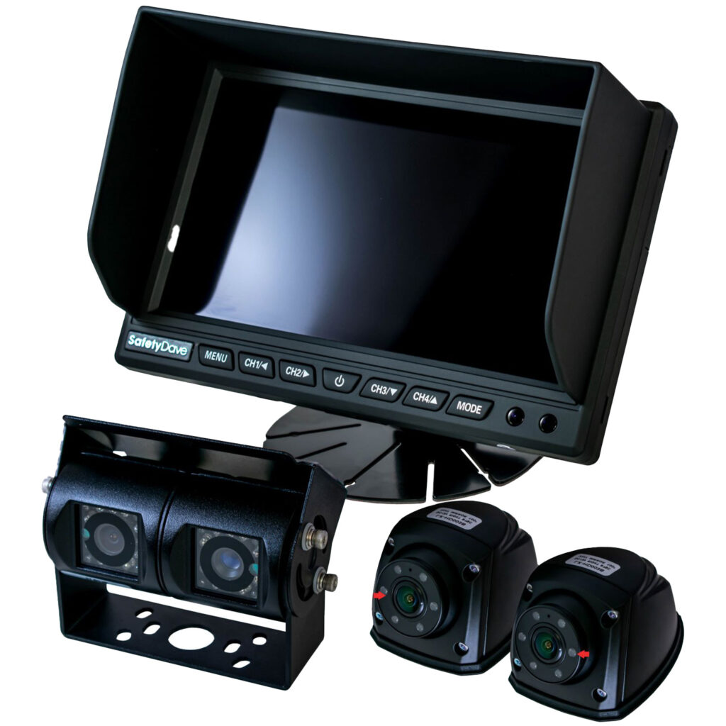 RV Dash Kit: Monitor 7" Quad Dash + Camera Dual Black, LH Side black ...