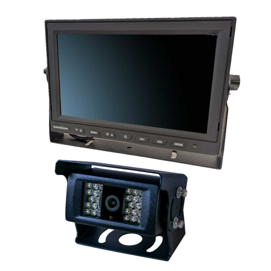 RV Dash Kit: Monitor 9" 2CH Dash + Camera Square Black Heavy Duty 120 ...