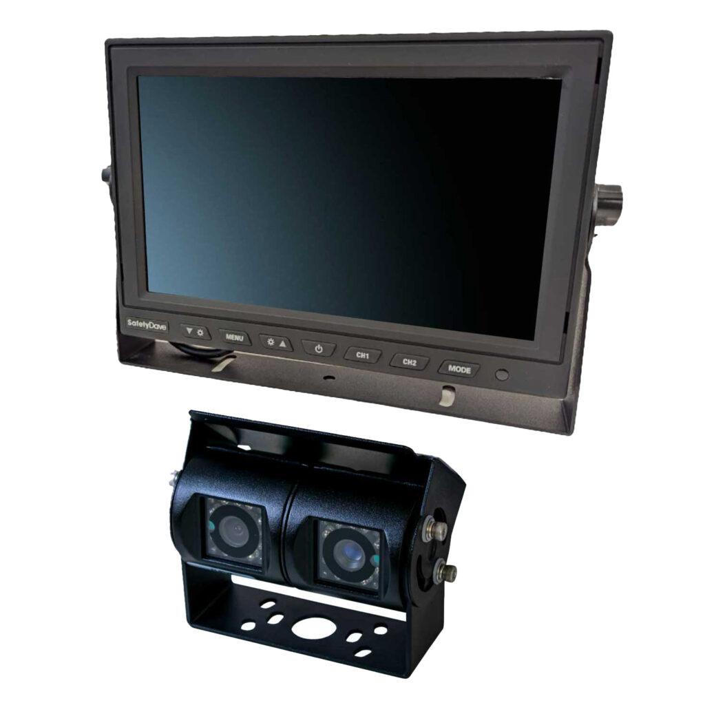RV Dash Kit: Monitor 9 Inch 2CH Dash + Camera Dual Black AHD - Safety Dave
